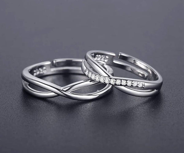 Buy Original Silver Couple Rings - 92 %Silver With Hallmark – Jewllery ...