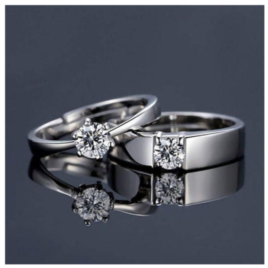 Buy Original Silver Couple Rings - 92 %Silver With Hallmark – Jewllery ...