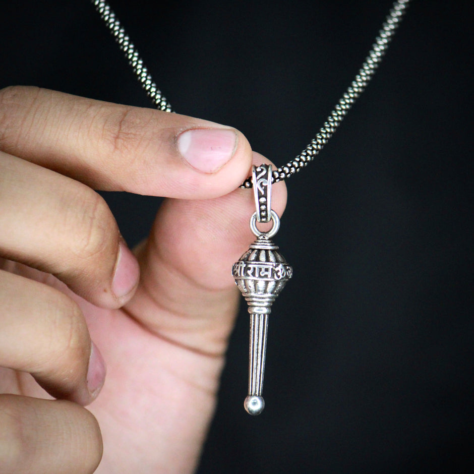 Buy Silver Gada Pendant Chain at Upto 30% Off – Jewllery Design